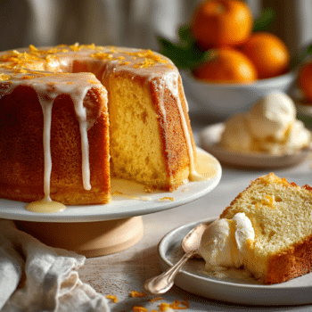 Orange Chiffon Cake With Citrus Glaze
