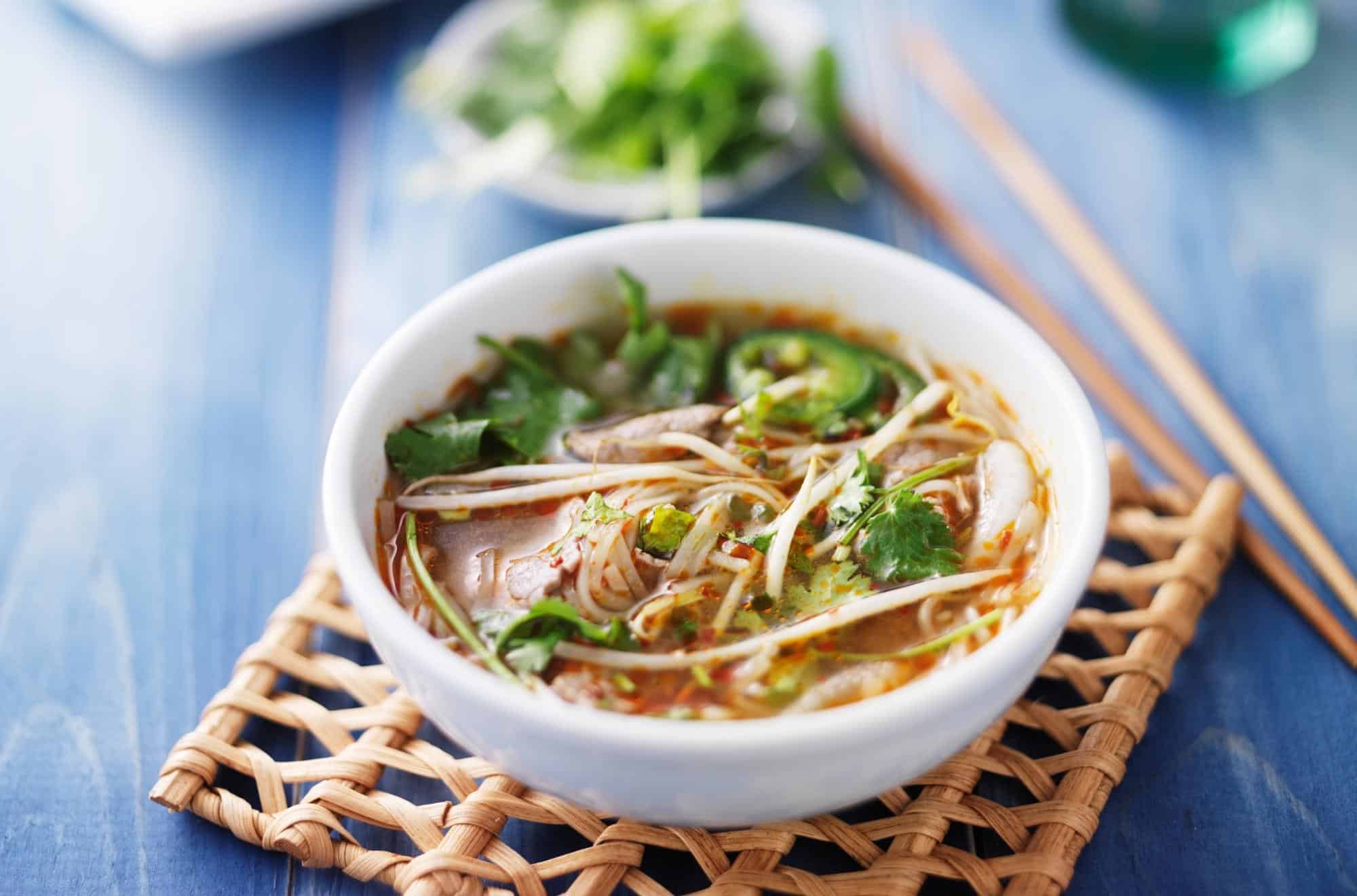 Heartwarming Pho With Organic Chicken And Rice Noodles - TheFoodieBunch
