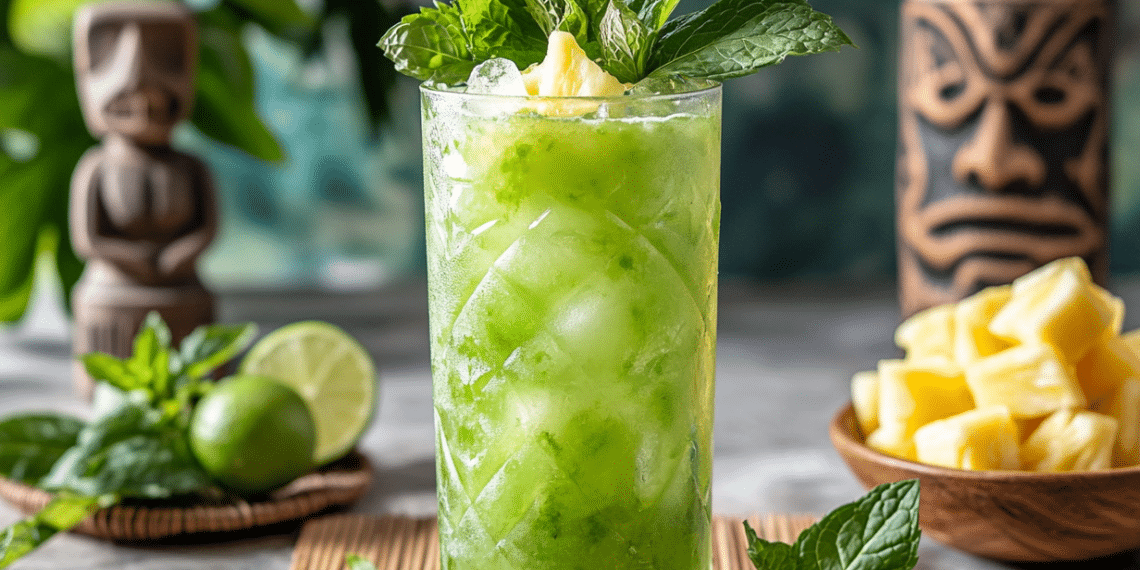 Tropical Mint Delight: A Refreshing Tiki Cocktail Adventure