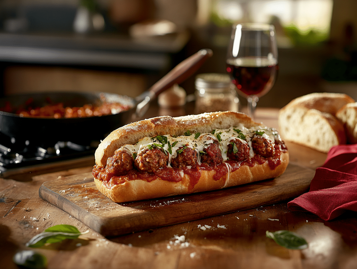 Hearty Meatball Subs With Homemade Marinara Sauce