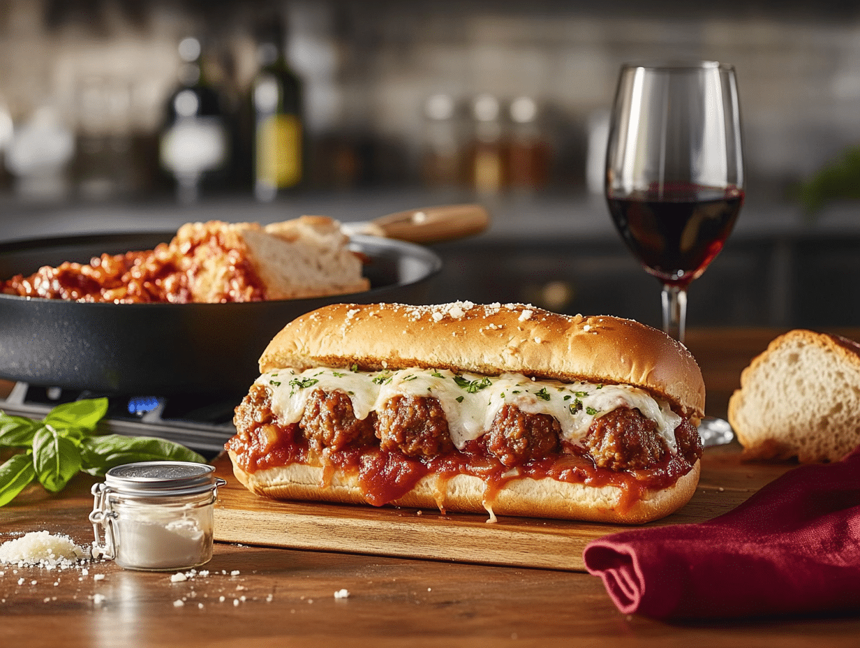 Hearty Meatball Subs With Homemade Marinara Sauce