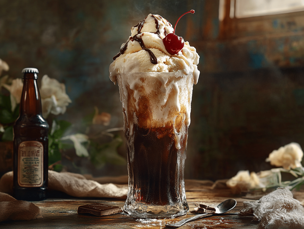 Elevated Root Beer Float: A Nostalgic Gourmet Dessert