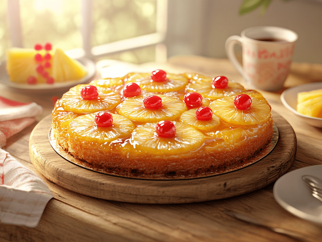Nostalgic Pineapple Upside-Down Cake With Caramelized Topping