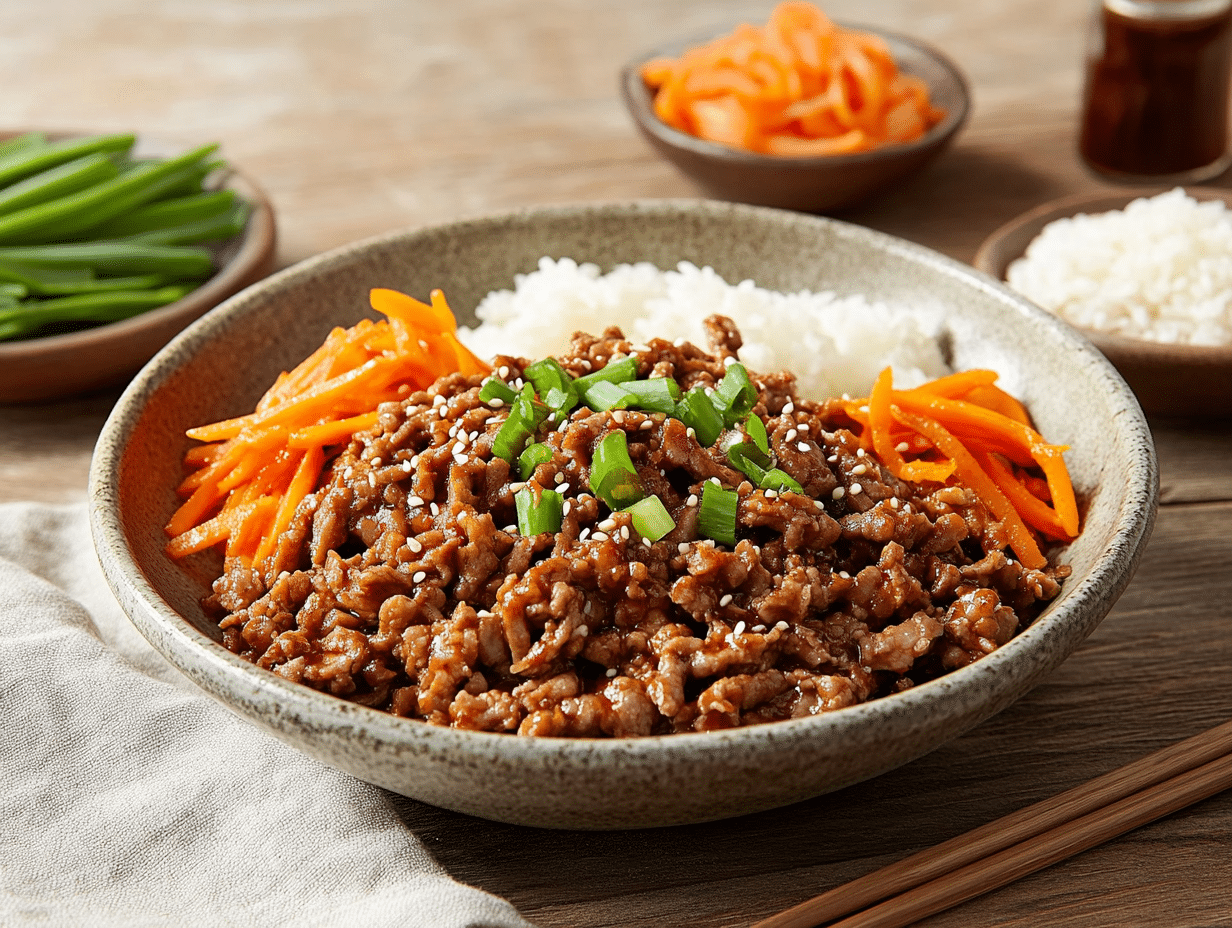 Spicy Korean Pork Mince Bulgogi With Bold Flavors