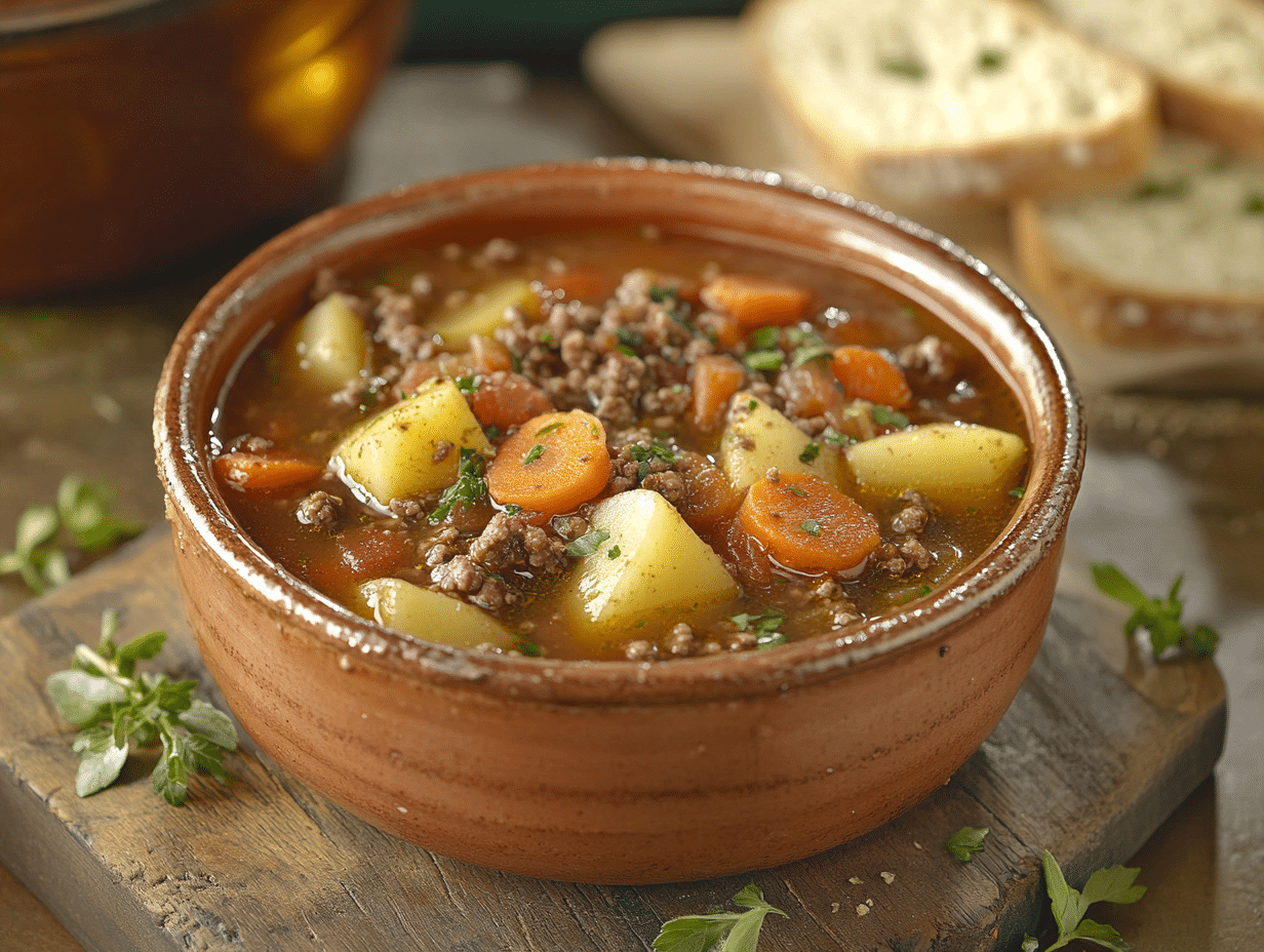 Hearty Ground Beef Soup: A Comforting Family Favorite