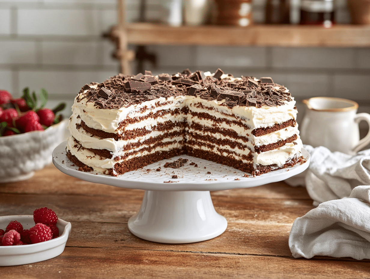 Nostalgic No-Bake Icebox Cake: A Dreamy Vintage Dessert