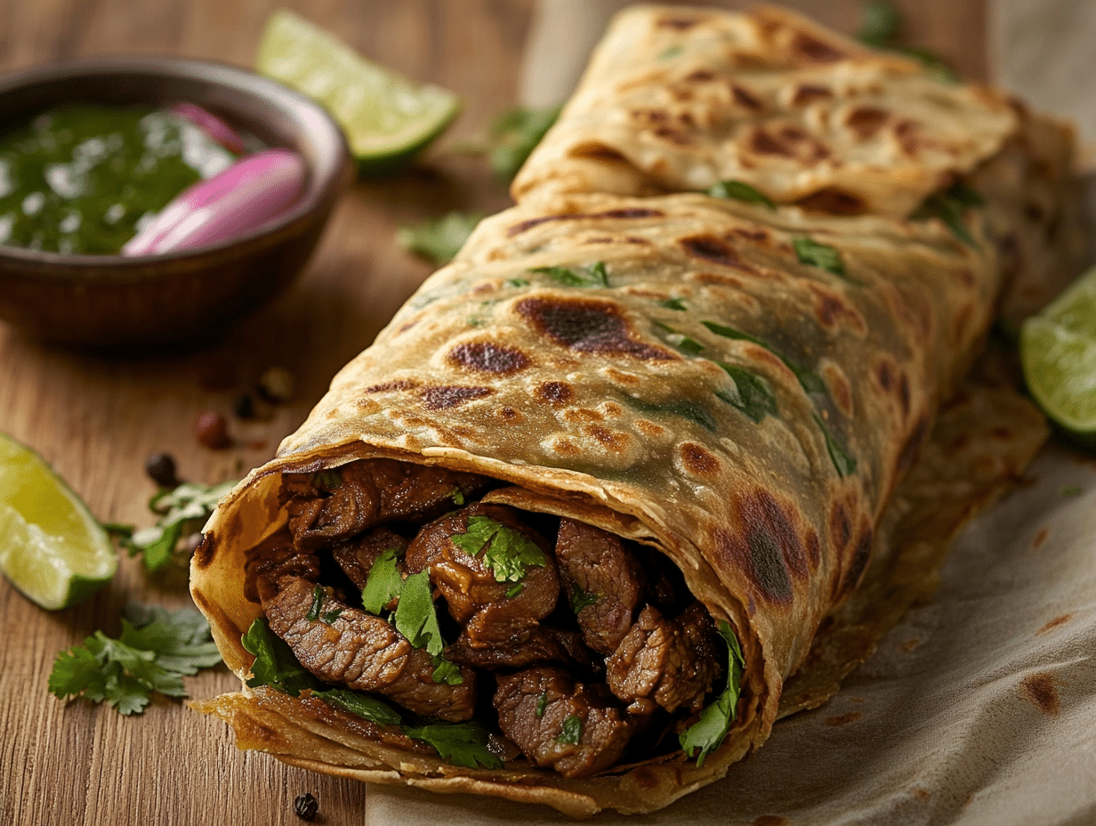 Spicy Beef Paratha Rolls: A Delicious Pakistani Street Food Delight