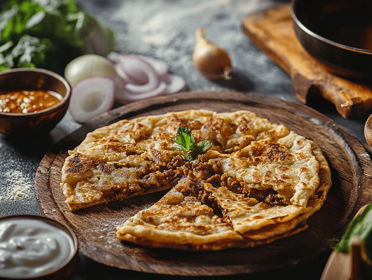 Spiced Mutton Parathas: A Delectable South Asian Delight