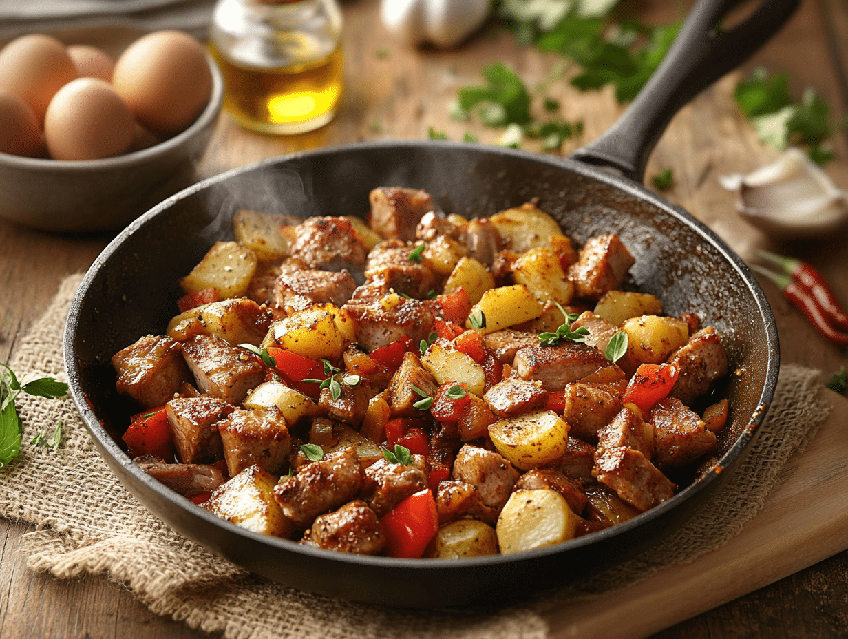 Farm Fresh Pork Hash: A Rustic Morning Delight
