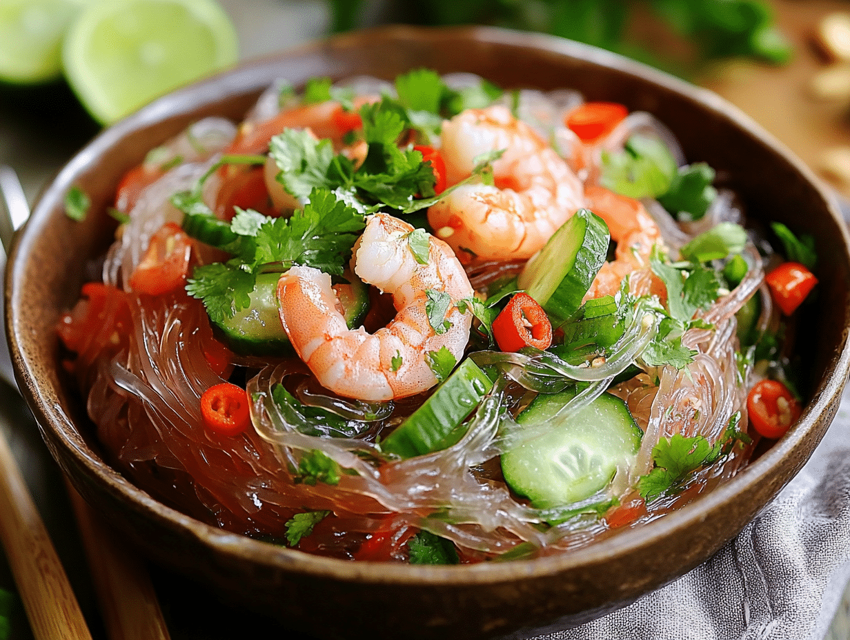 Zesty Thai Glass Noodle Salad With Shrimp And Pork