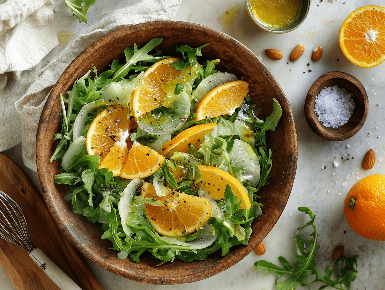 Crisp Mediterranean Fennel And Orange Salad With Arugula