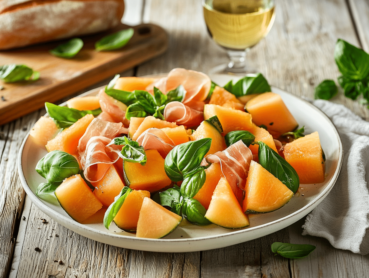 Sweet And Salty Summer Melon Salad With Prosciutto