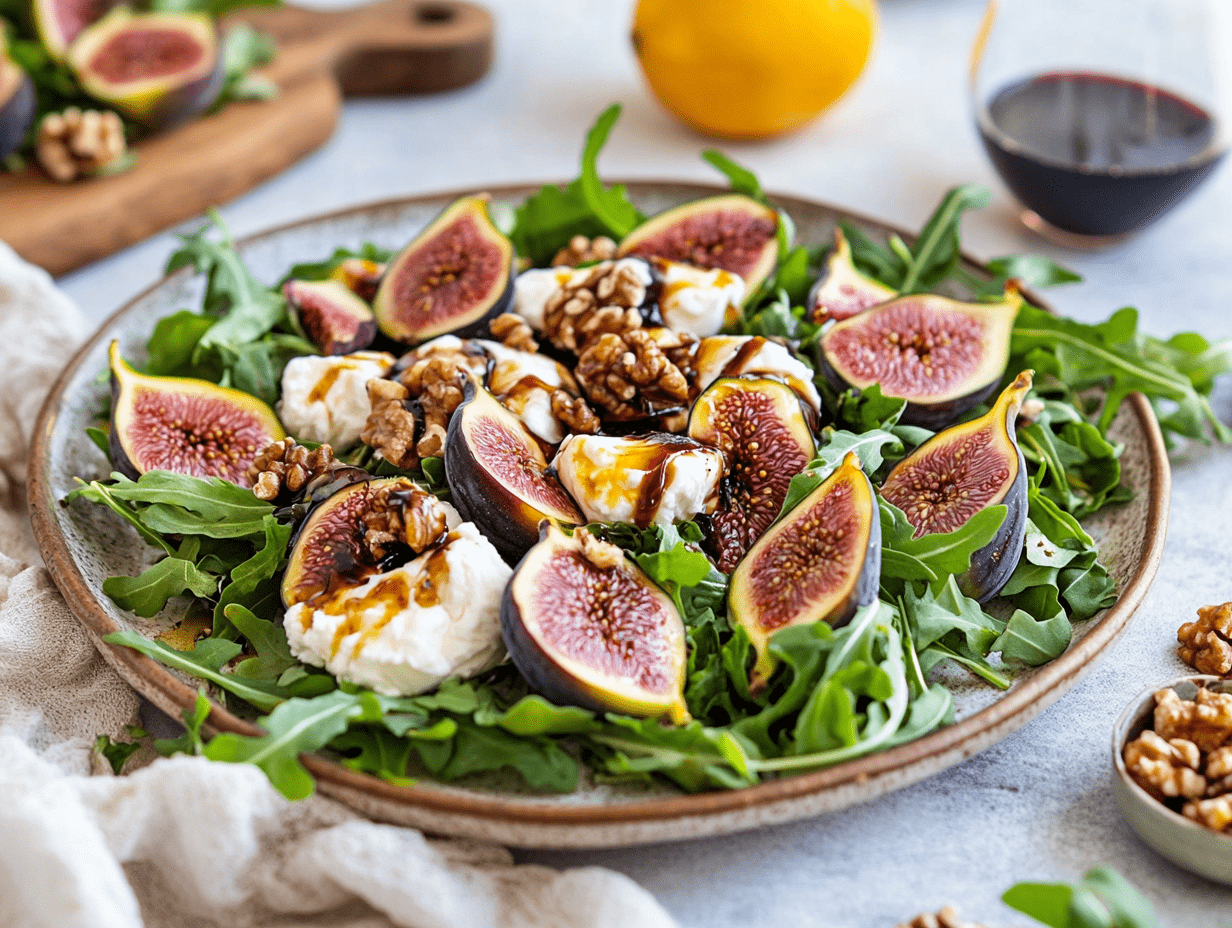 Luxurious Mediterranean Fig And Burrata Salad Delight
