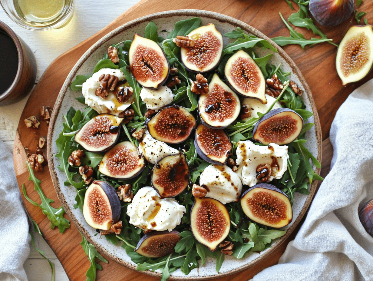 Luxurious Mediterranean Fig And Burrata Salad Delight