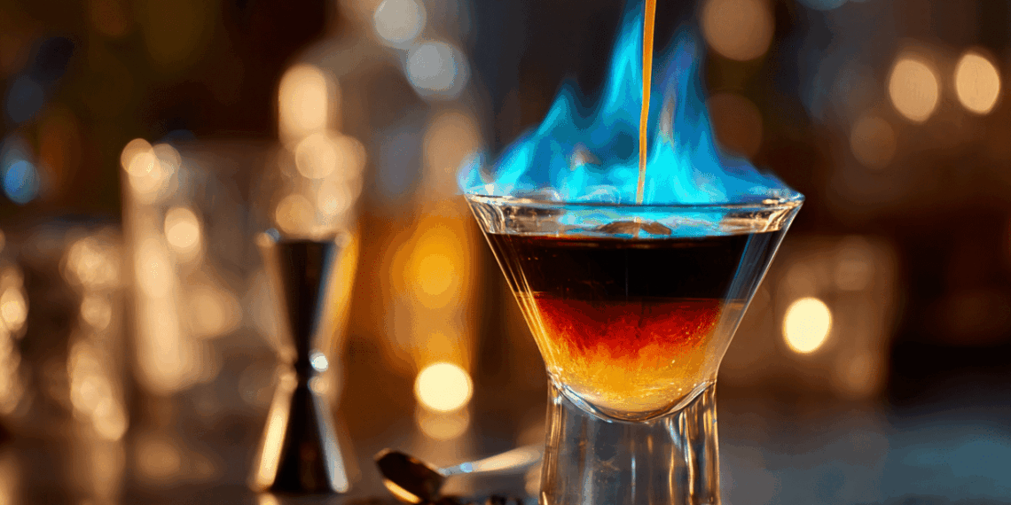 Flaming Lamborghini: A Spectacular Cocktail Performance