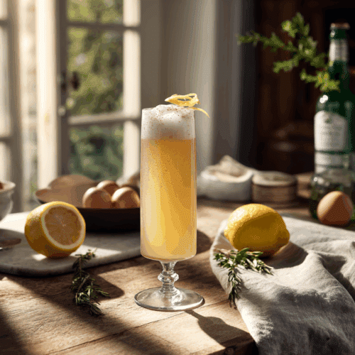 Golden Fizz: A Luxurious Vintage Cocktail Reimagined