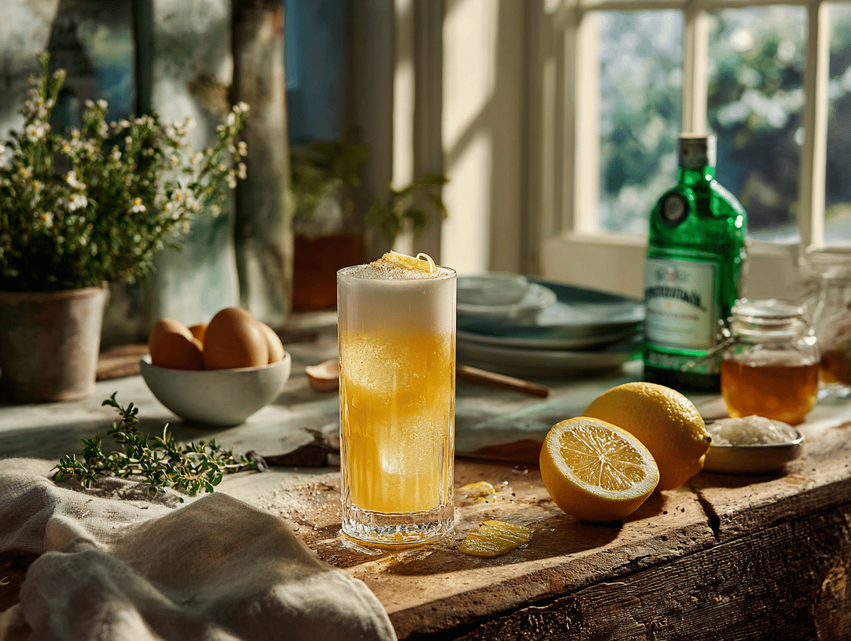Golden Fizz: A Luxurious Vintage Cocktail Reimagined