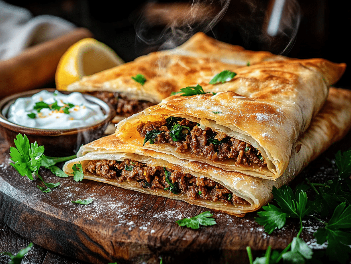 Savory Turkish Lamb Gozleme: A Street Food Delight