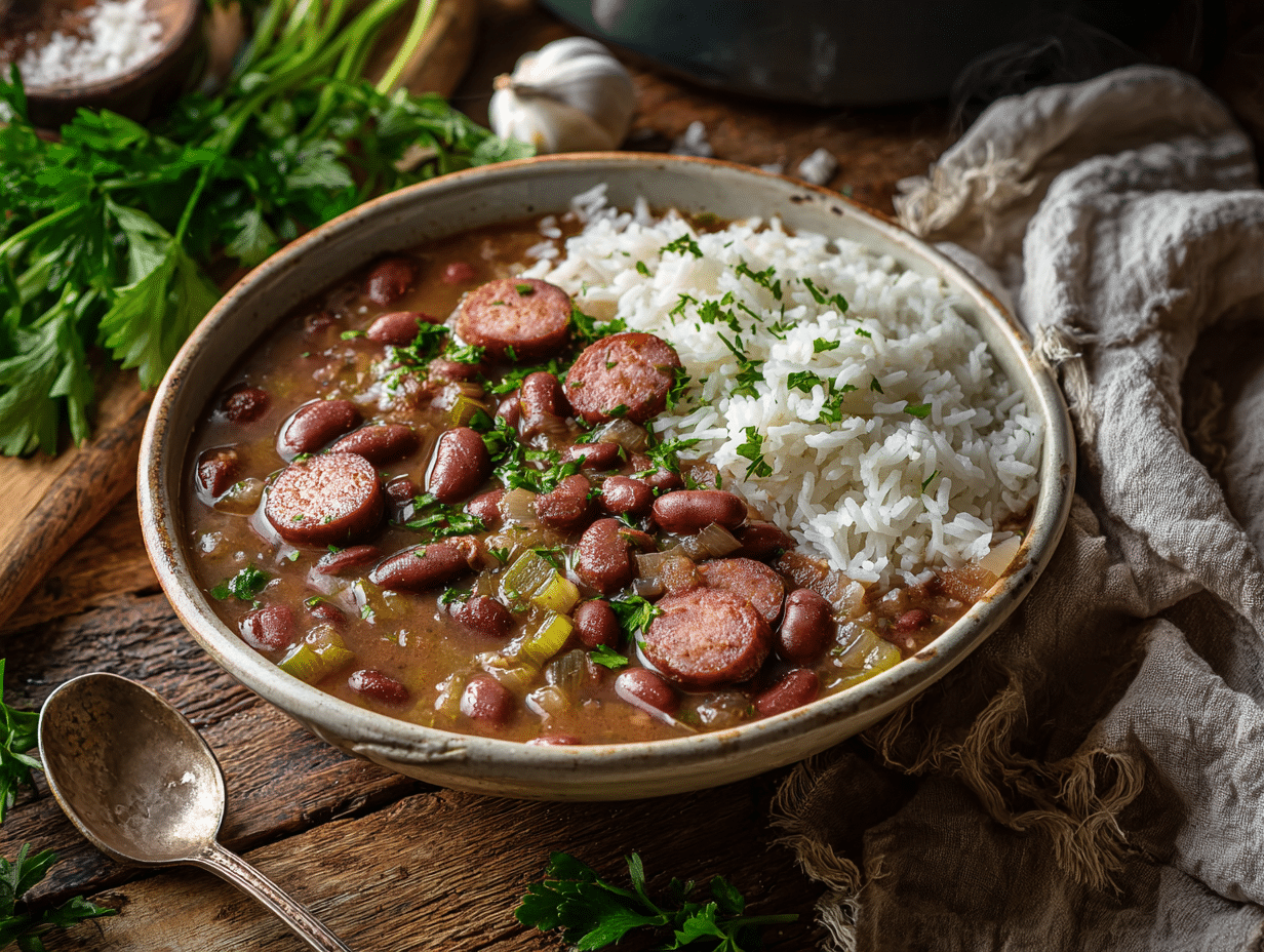 Hearty Louisiana Creole Red Beans And Rice Tradition