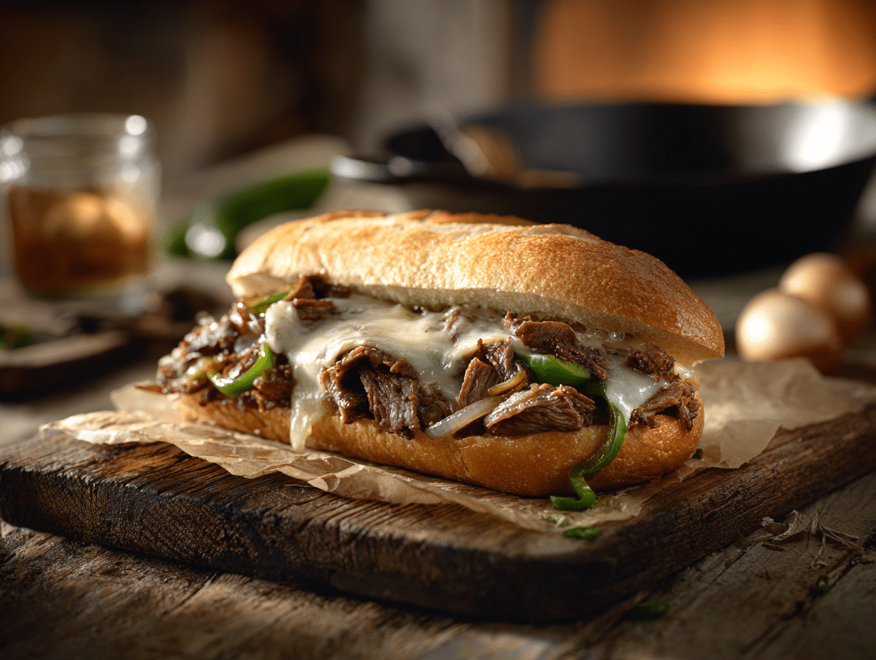Philadelphia's Finest: Authentic Philly Cheese Steak Sandwich