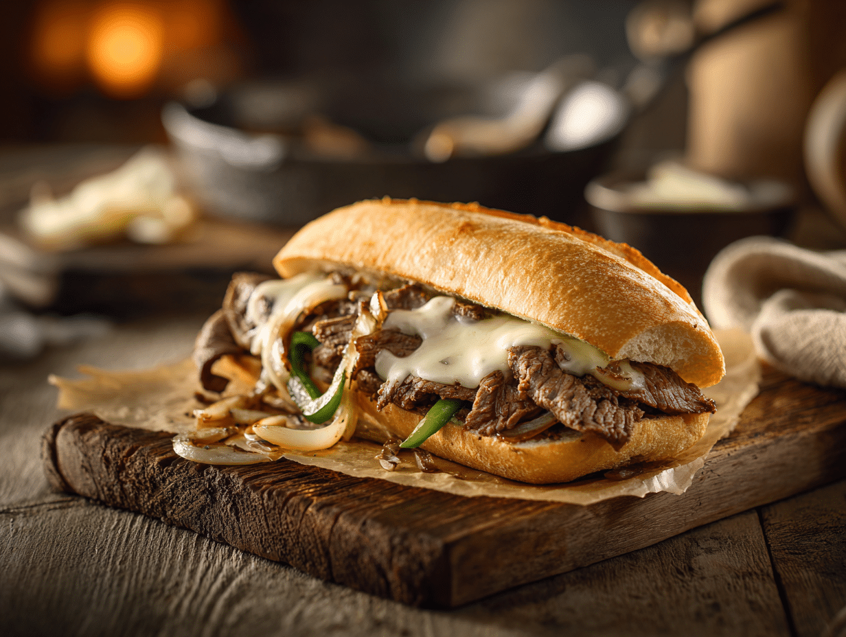Philadelphia's Finest: Authentic Philly Cheese Steak Sandwich
