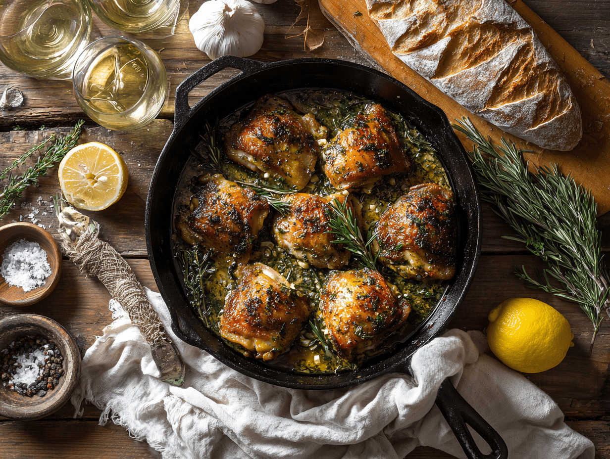 Rustic Provençal Herb Butter Chicken Thighs Delight