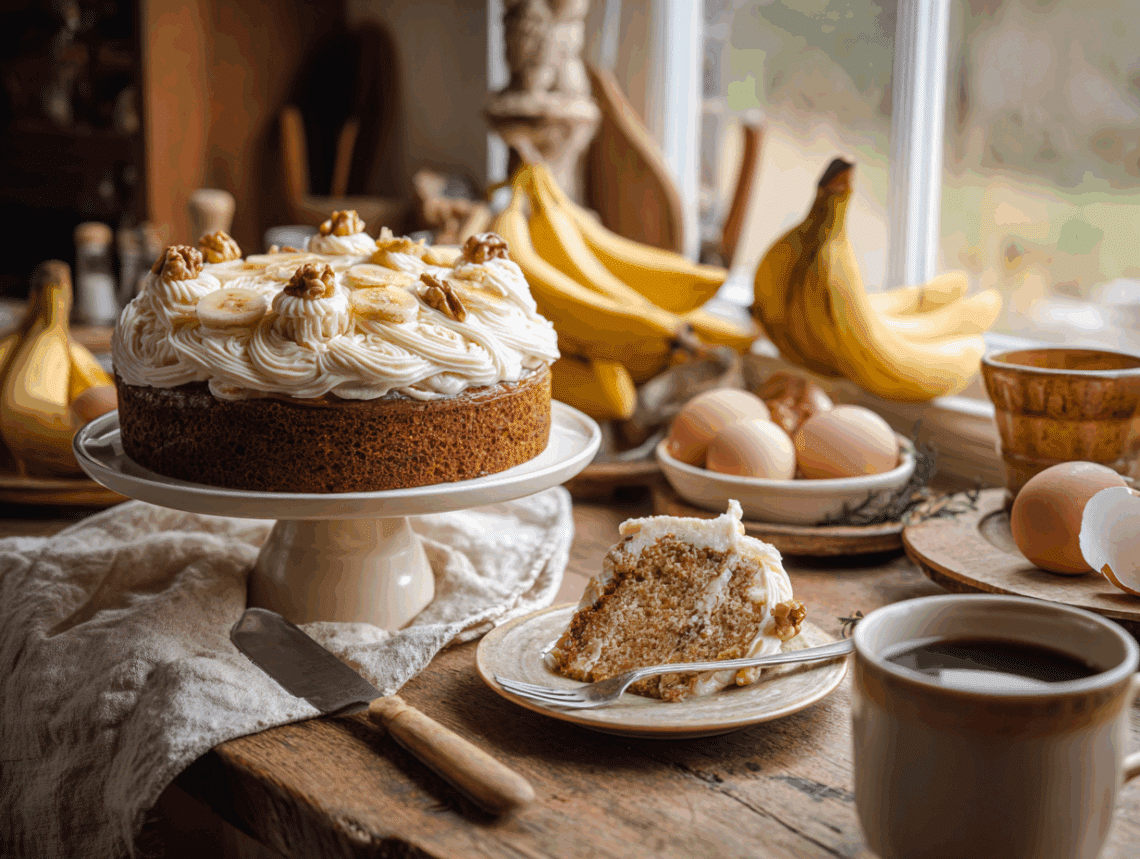 Southern Comfort Banana Cake With Cream Cheese Frosting