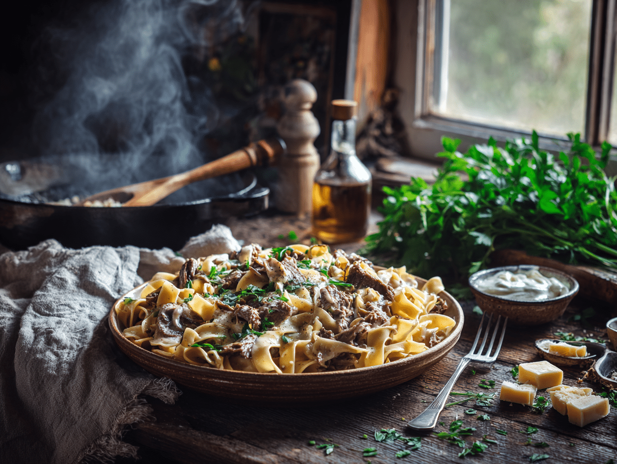 Tender Beef Stroganoff: A Classic Russian Comfort Dish
