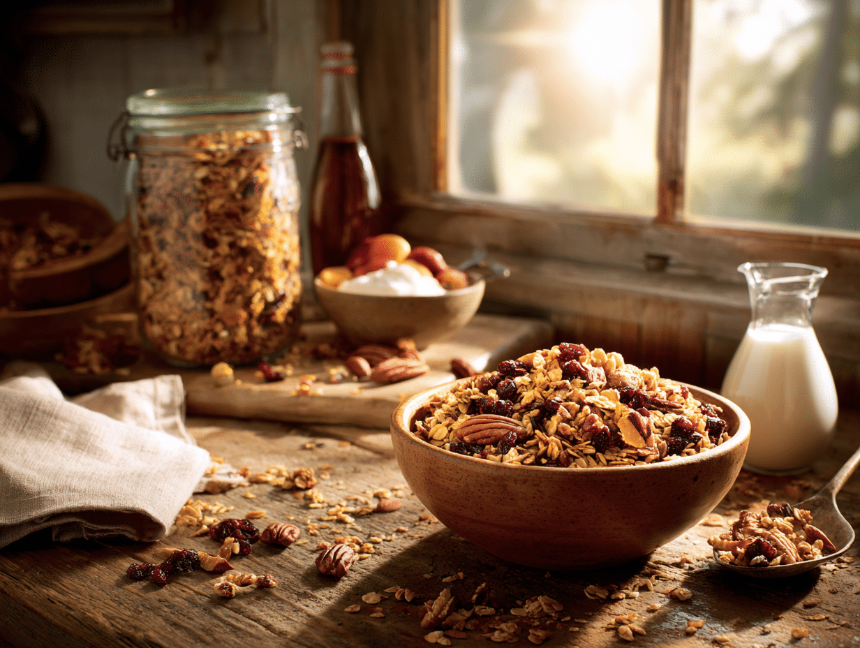 Golden Maple Nut Granola: A Homemade Breakfast Delight