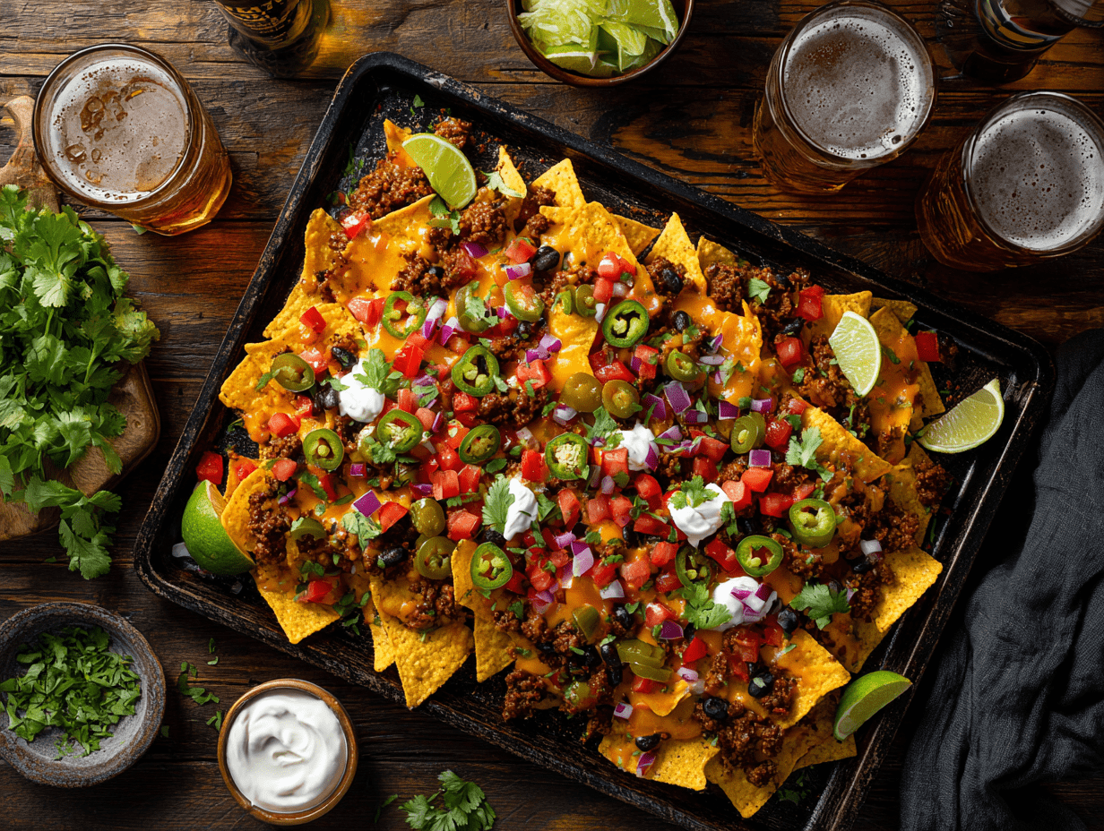 Loaded Tex-Mex Nachos: A Flavorful Crowd-Pleasing Feast